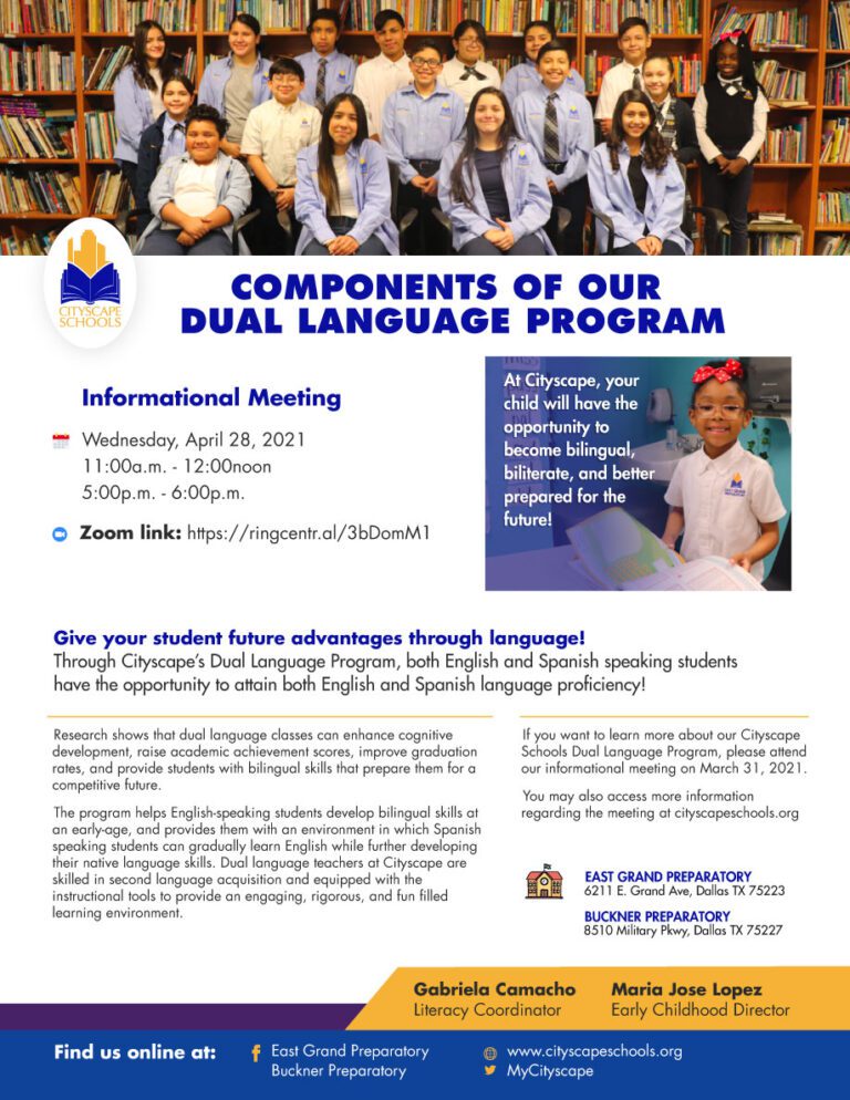 Components of our Dual Language Program - Cityscape Schools