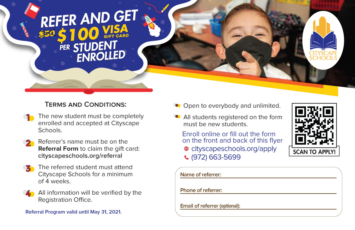 Referral Program | Cityscape Schools