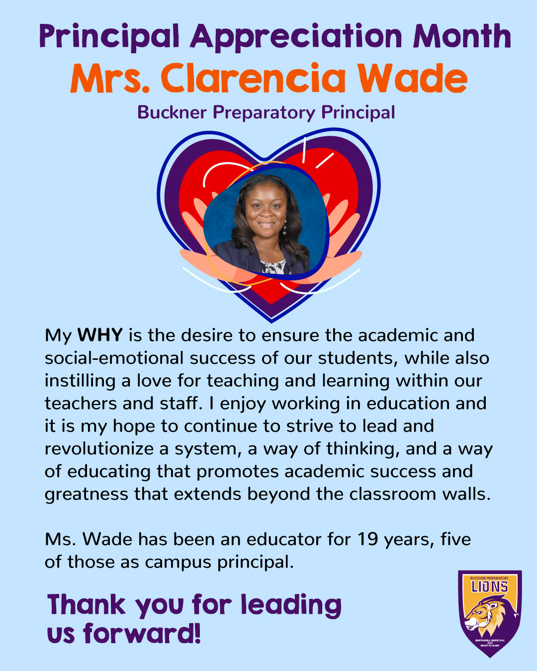 Principals Appreciation Month - Cityscape Schools